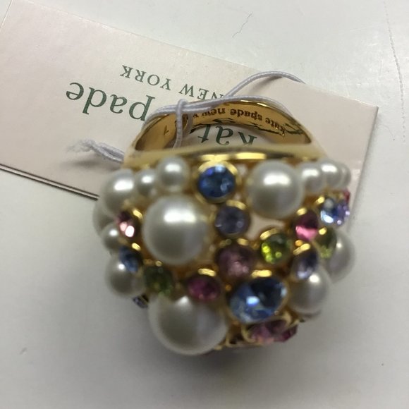 kate spade | Jewelry | Kate Spade New Pearl And Multicolored Rhinestone ...